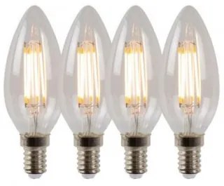 LUCIDE Bulb C35 Filament Dimmable E14 4x4W 360LM 2700K žárovka, zářivka