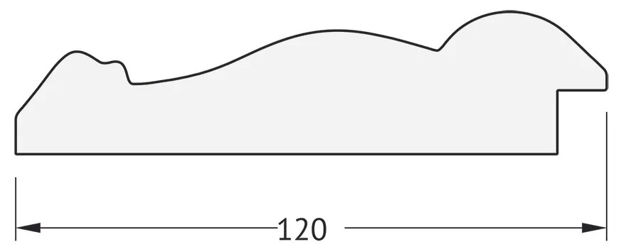 Zrcadlo s fazetou v rámu, patinovaný bronzový ornament 120 mm