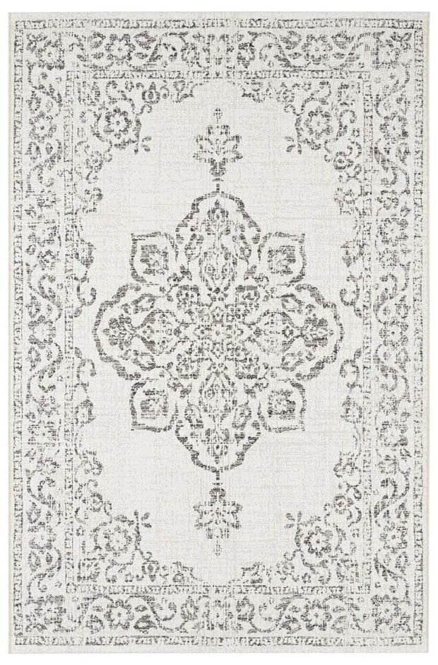Šedo-krémový venkovní koberec NORTHRUGS Tilos, 80 x 150 cm