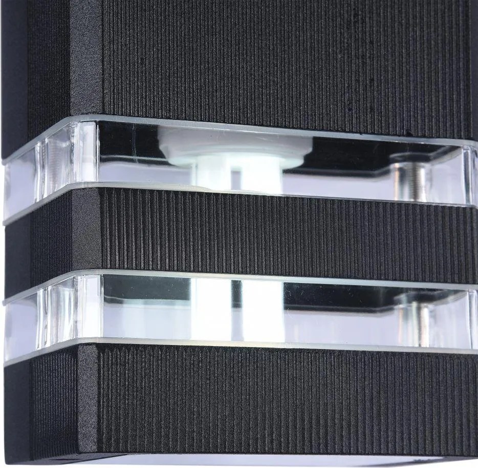M O578WL-02B Venkovní nástěnné svítidlo Unter den Linden E27 2x60W IP54 černý hliník - MAYTONI