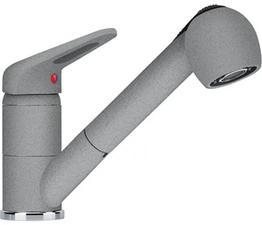 Dřezová baterie Franke s vytahovací sprškou, 2 proudy šedý kámen 115.0470.670