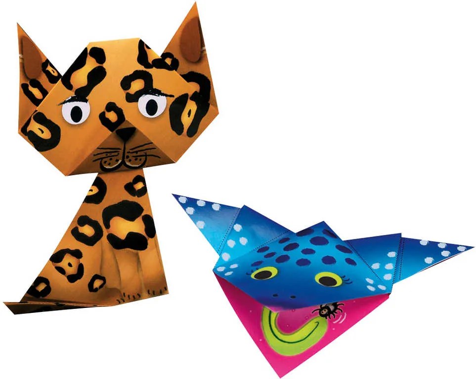 SES CREATIVE Origami skládačka papírová zvířátka kreativní set v krabici 14807