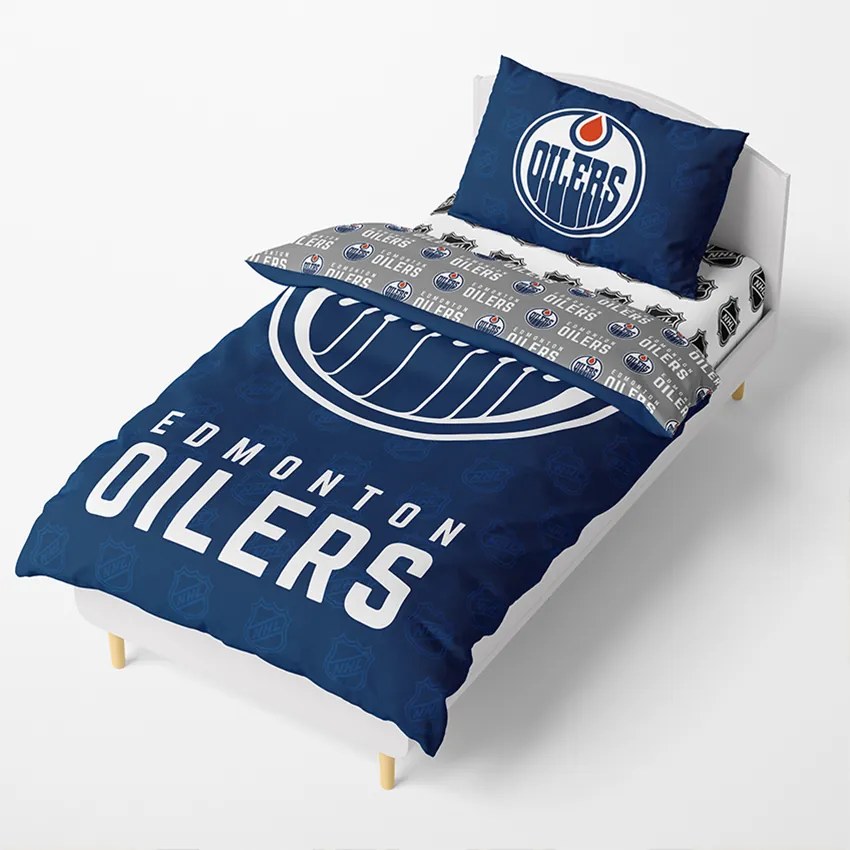 Hokejové povlečení NHL Edmonton Oilers Shields Velikost: 135x200 + 80x80 cm