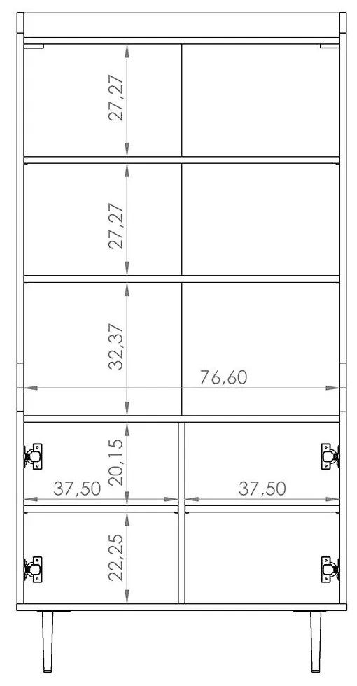 VASINA | regál sekretář R2D | VS-06 | 80 cm | dub brandy castello