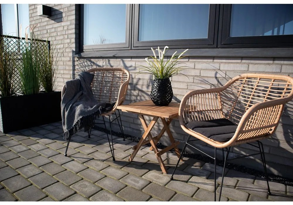House Nordic skládací venkovní stolek z teaku 50x50cm Bilbao