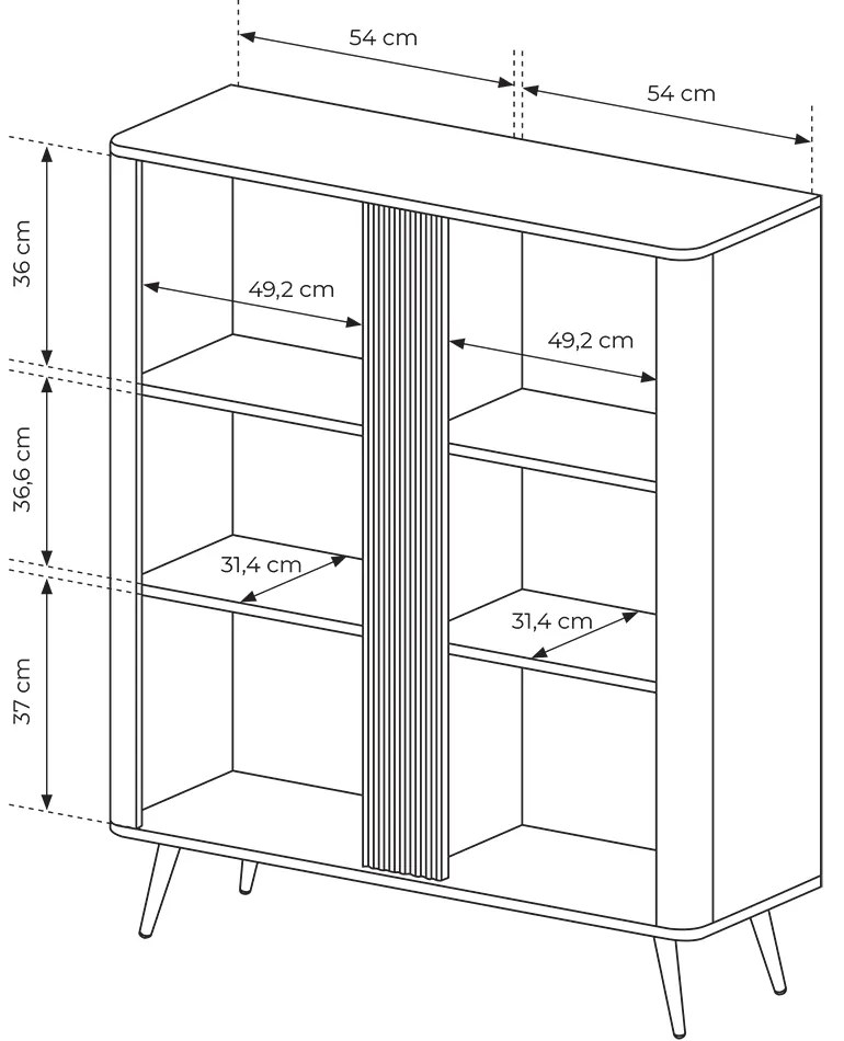 Obývací stěna VERIS A | 3 díly | 471 cm | dub dunin