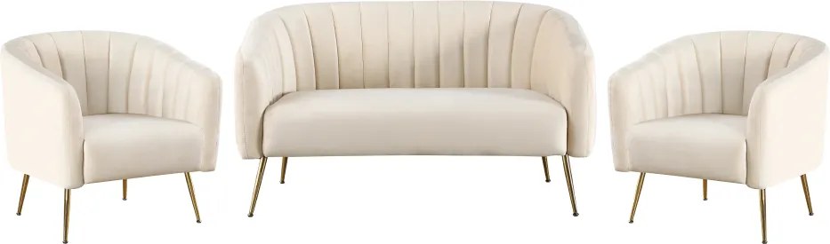 Designové křeslo, béžová Velvet látka/gold chrom-zlatý, BAGY
