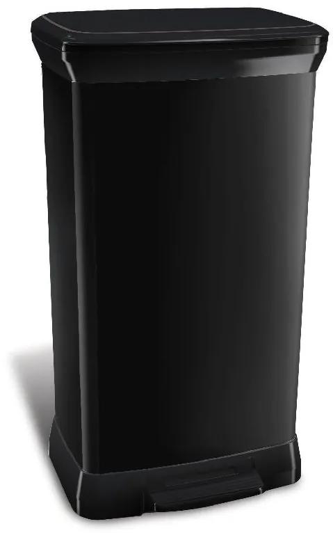 Pedálový odpadkový koš Curver DECOBIN černý, 02162-929, 50 L