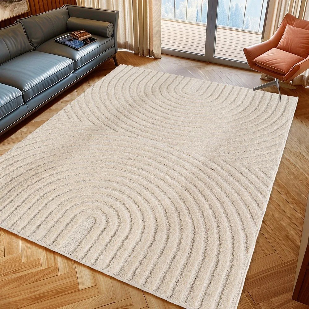 Krémový koberec s příměsí juty 80x150 cm Art 1122 – Ayyildiz Carpets
