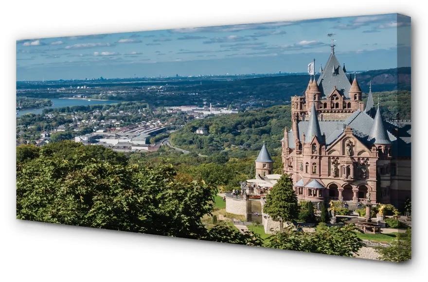 Obrazy na plátně Německo Panorama městského hradu 120x60 cm
