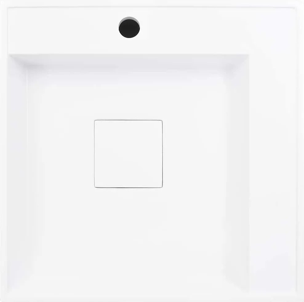 Umyvadlo 50 x 50 x 12,3 cm minerální/mramorový kompozit bílé 144071
