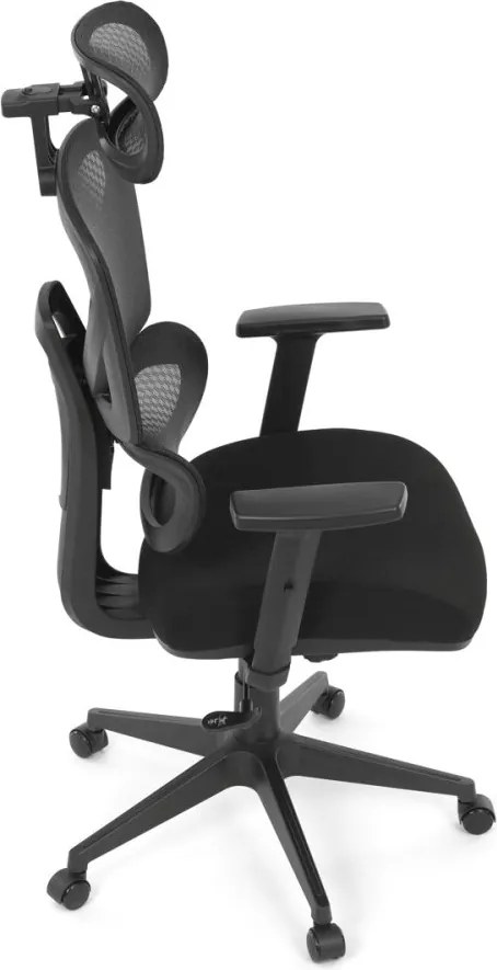 Kancelářská židle KA-Q8203 BK, synchronní mechanismus, černá látka (71 x 70) cm