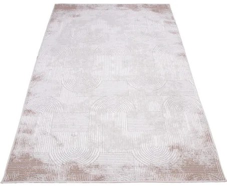 Koberec BUTIK 380 krémový / hnědý