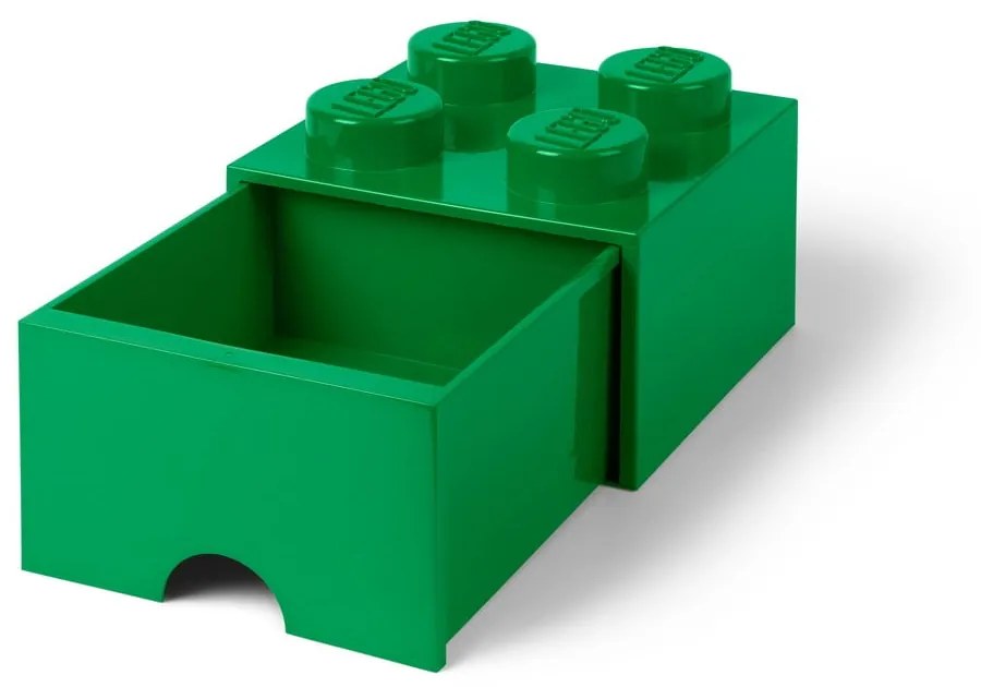 Zelený úložný box s šuplíkem LEGO®