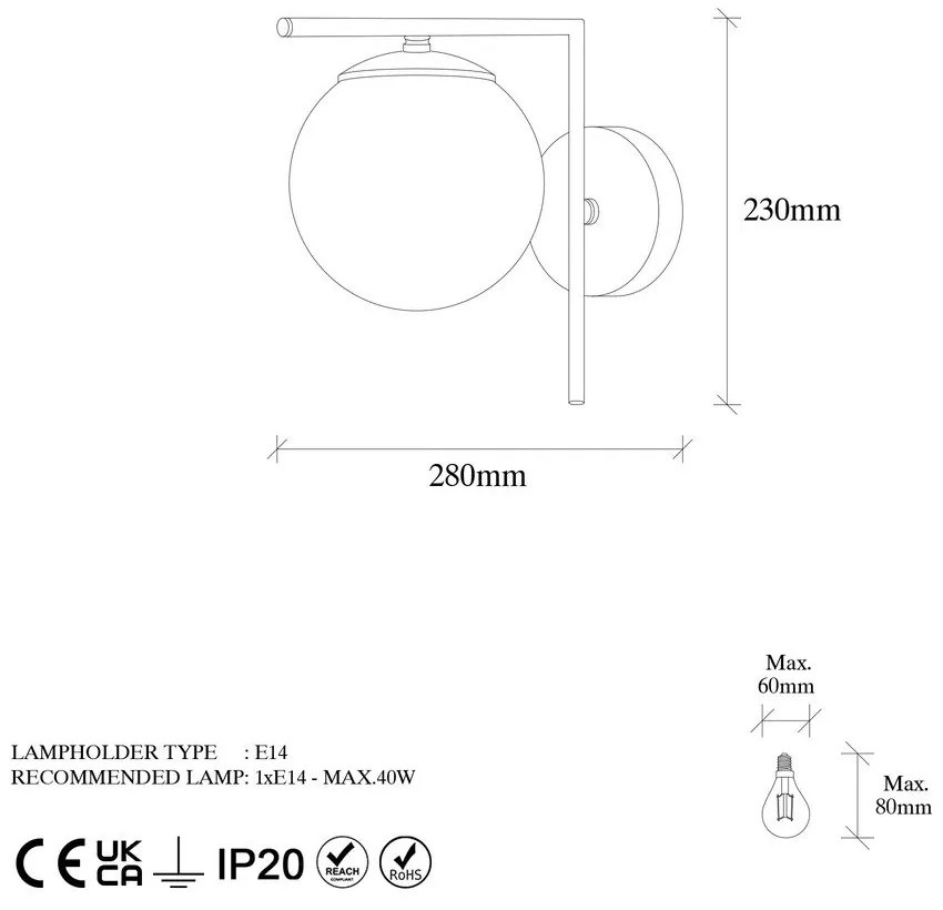 Nástěnné svítidlo ve zlaté barvě ø 15 cm Antique – Opviq lights