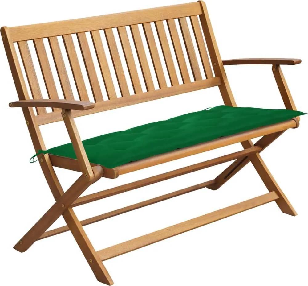 vidaXL Zahradní lavice s poduškou 120 cm masivní akáciové dřevo [3064262] Barva: antracitová