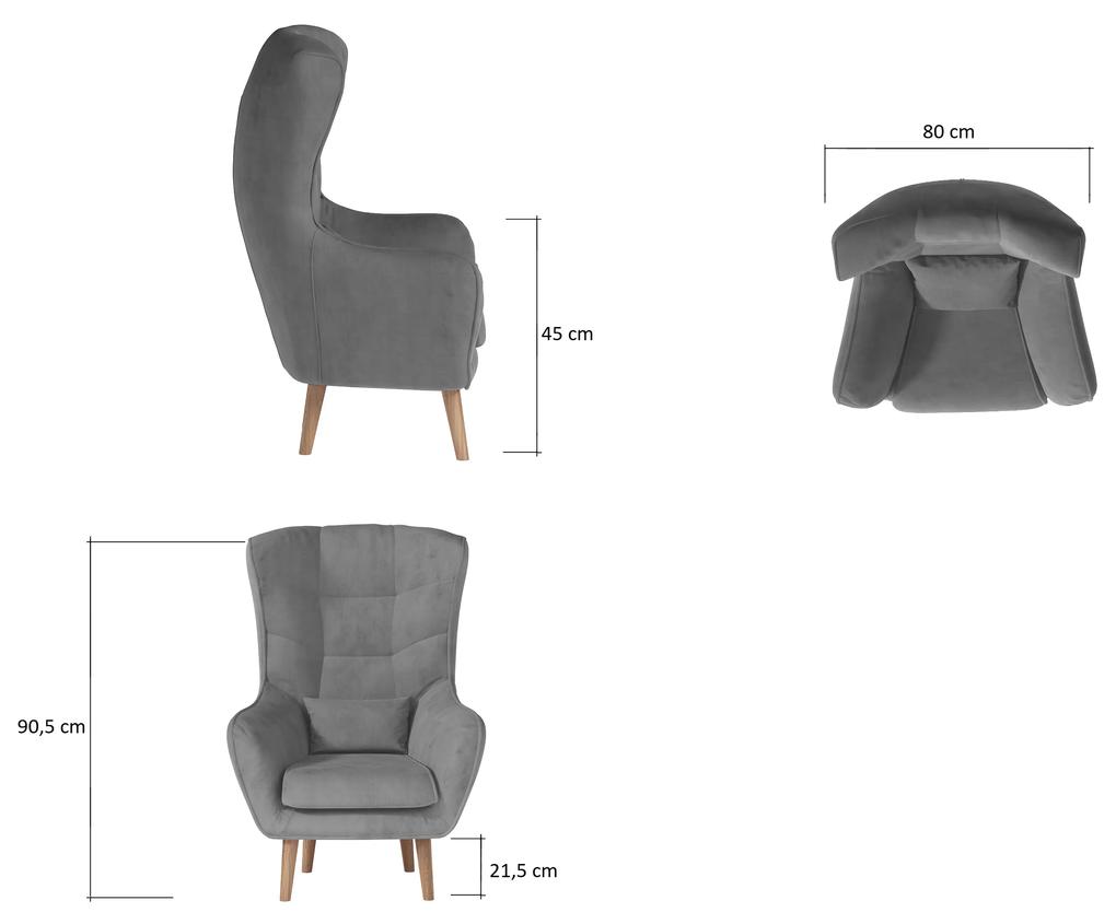 Set do obývacího pokoje stolek Clar + křeslo Arti Materiál / Dekor: Sonoma