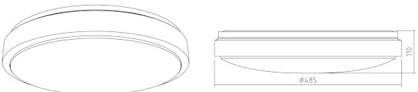 APLED - LED Stropní svítidlo LENS R TRICOLOR LED/36W/230V IP41 2520lm