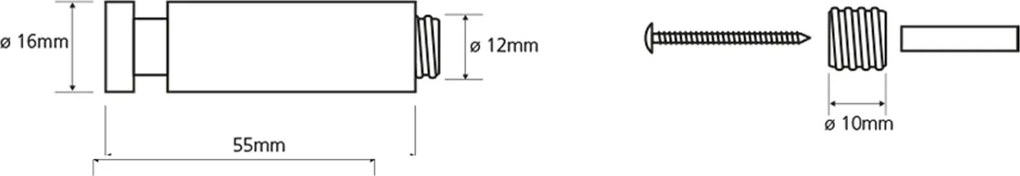 Sapho, X-STEEL věšáček 55mm, broušená nerez, XS203