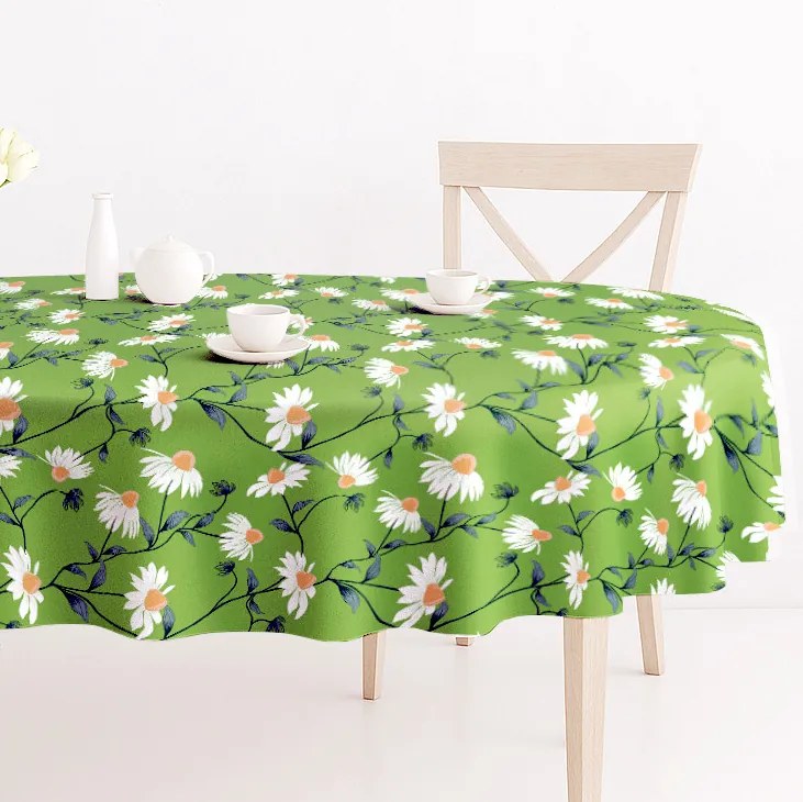 Ubrus PVC oválný PVC FL-1667 - Vůně heřmánku (různé velikosti)