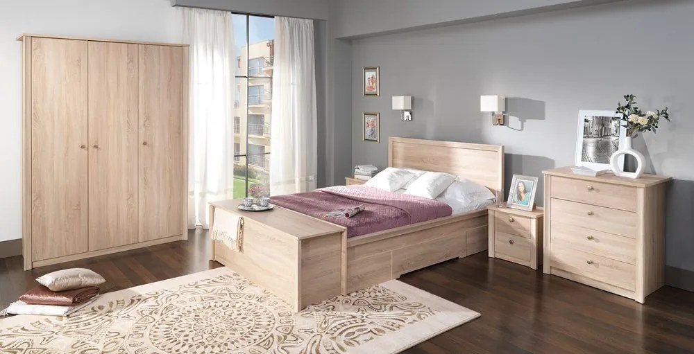 moderní ložnice FINETTA 3, dub sonoma