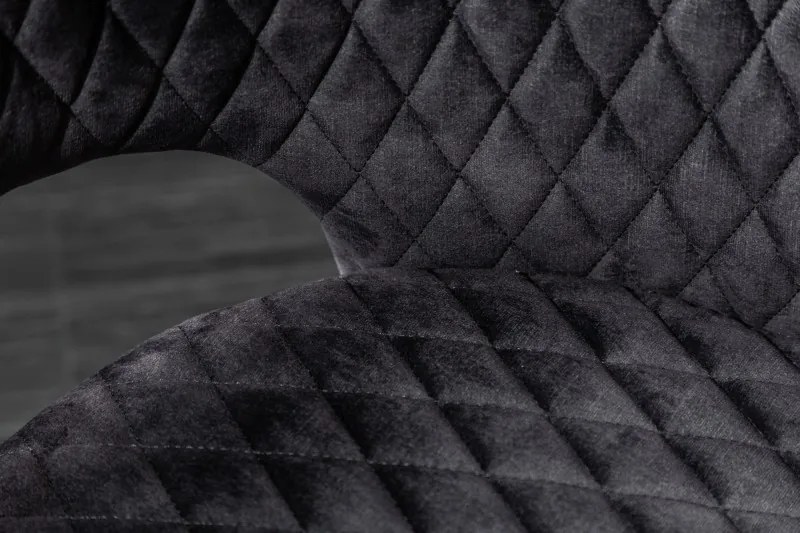 Designová židle Laney šedý samet - skladem