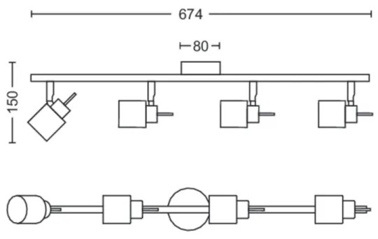 Philips - Bodové svítidlo MERANTI 4xGU10/35W/230V bílá