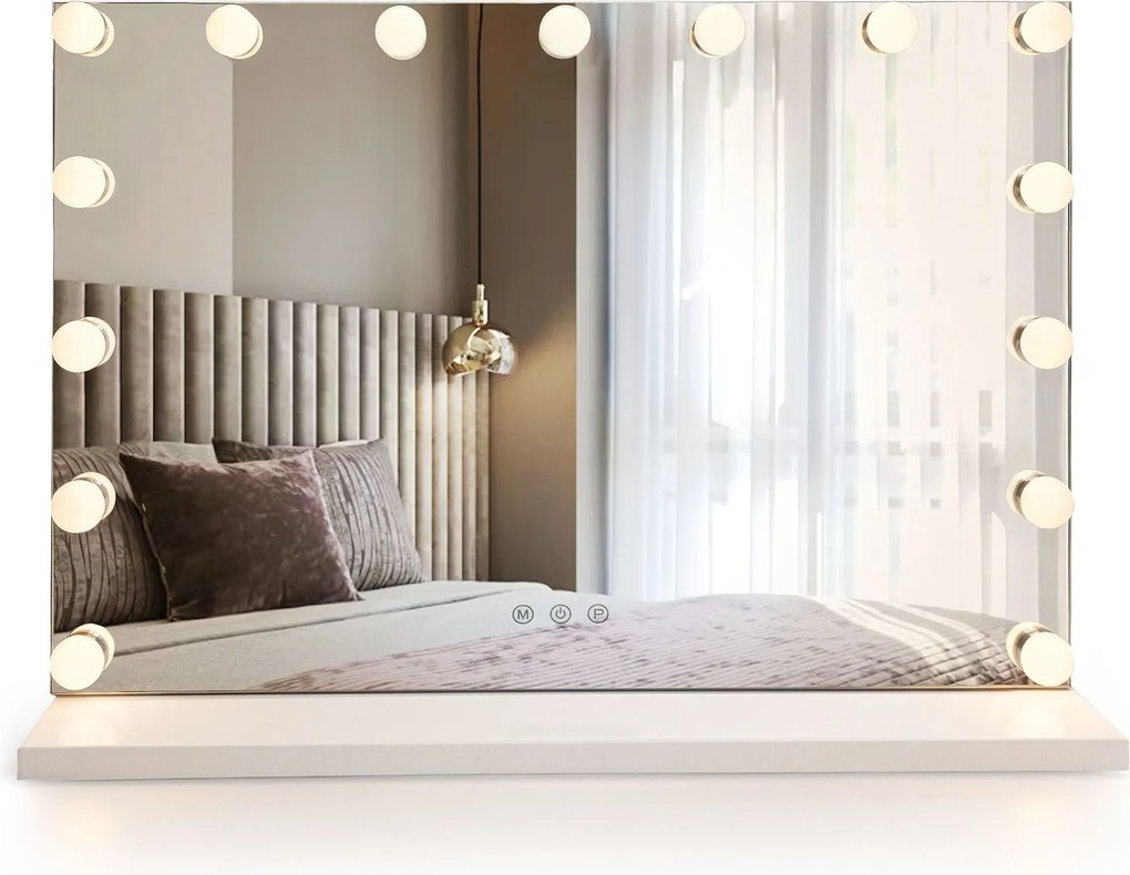 Rea Rea, Zrcadlo LED HOLLYWOOD White 80x60, HOM-12013