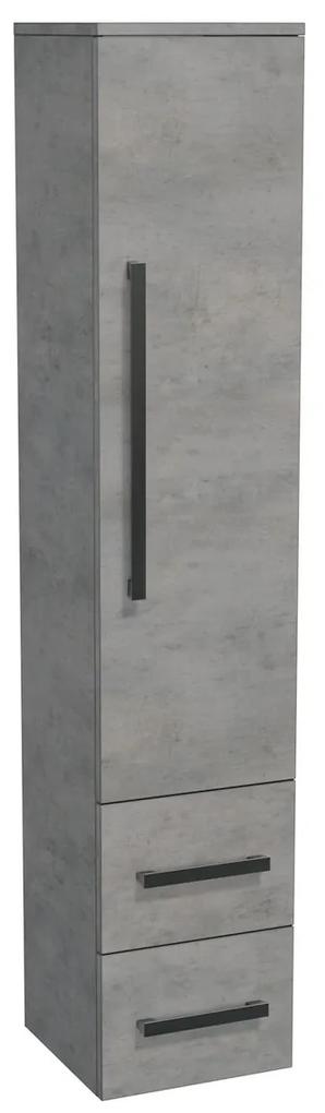Koupelnová skříňka vysoká Naturel Cube Way 35x163x33 cm beton CUBE2V35BE