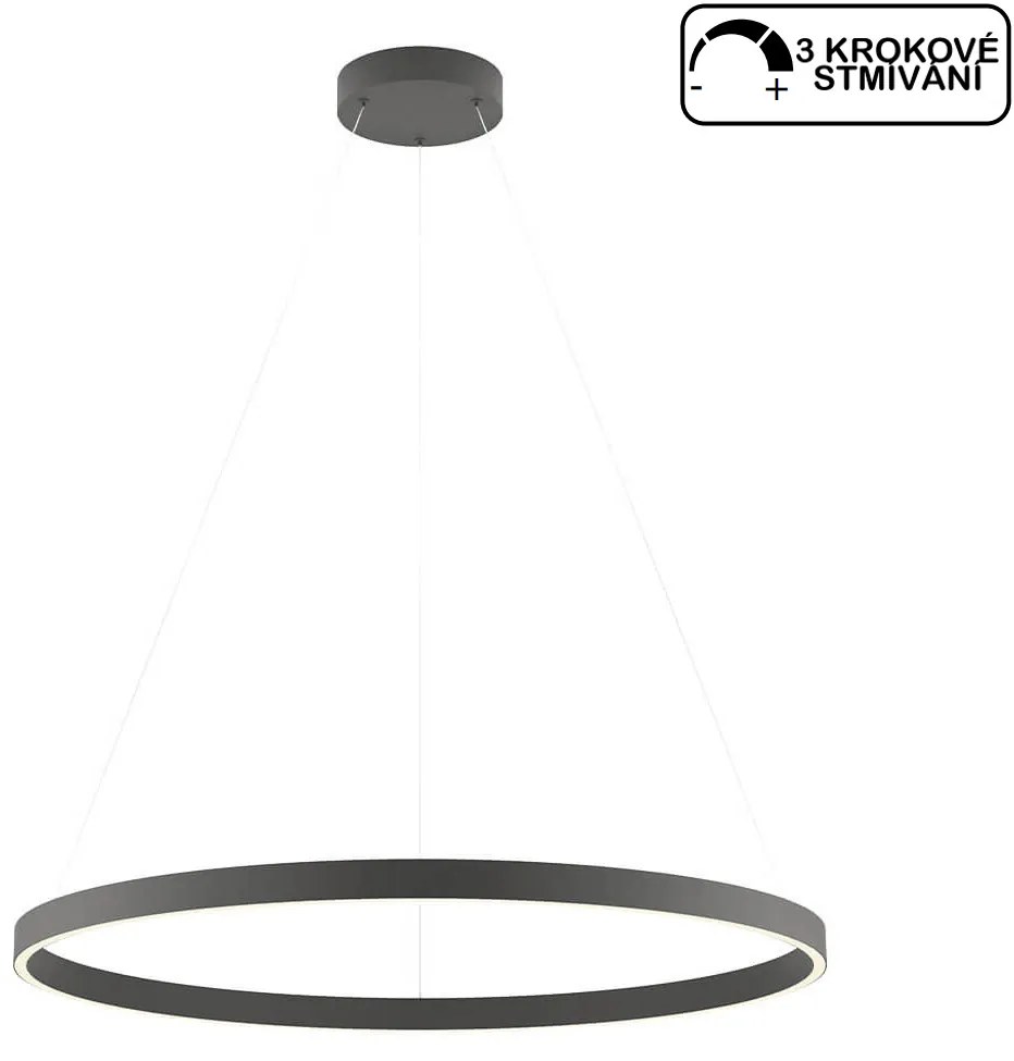 Světla a lustry REDO GROUP Černé LED kruhové světlo Redo FEBE 01-2873/ LED 50W Barva světla: 3000K