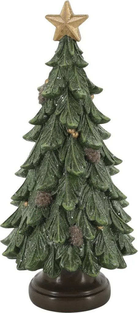 Zelený vánoční stromek se šiškami Noël Tree z polyresinu – Ø 11*24 cm
