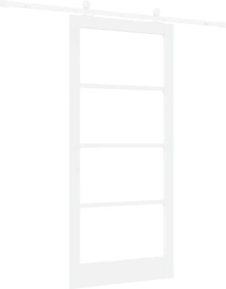 Posuvné dveře ORKDAL 93 x 202 cm Masivní borové dřevo a sklo 3332092