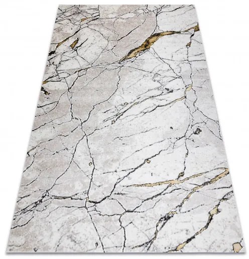 Dywany Łuszczów, Kusový koberec Gloss 529A 53 3D mramor ivory/beige, 160x220, béžová, kancelář