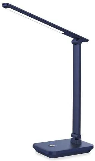 Stolní lampa Platinet 5 W, silná baterie + USB, modrá