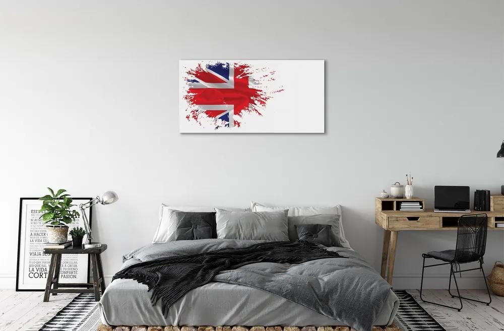 Obraz na skle Vlajka Velké Británie 125x50 cm