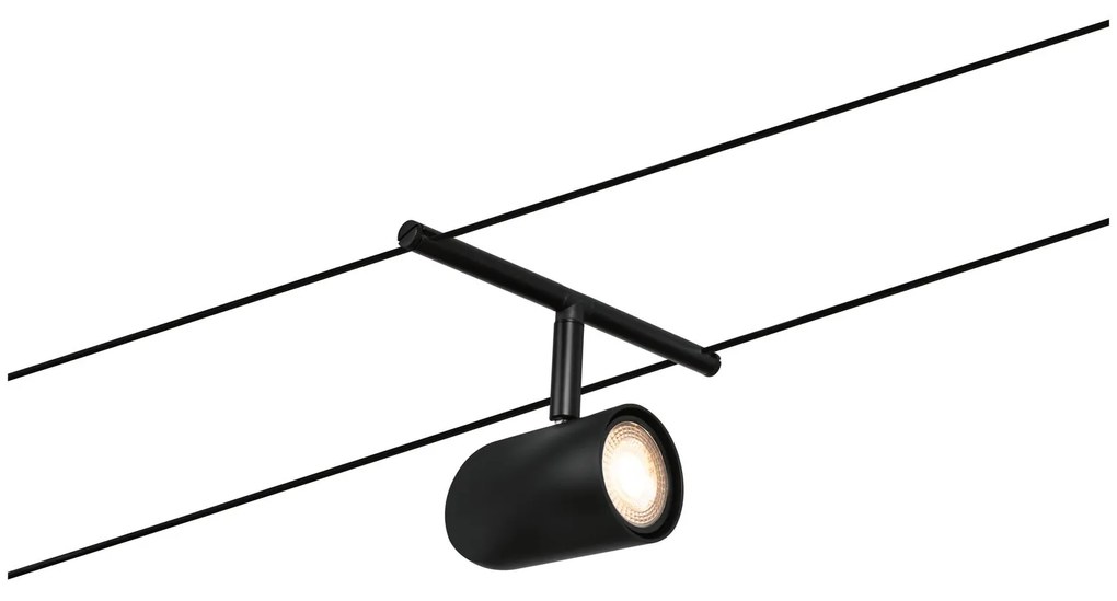 Paulmann 94469 CorDuo Cup Basic, černý lankový systém, 5x max 10W LED 12V, 500cm