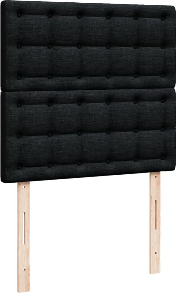 Box spring postel s matrací černá 100 x 200 cm textil 3291207