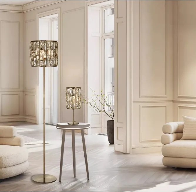 Searchlight EU6589AB Stojací lampa glamour BIJOU patina