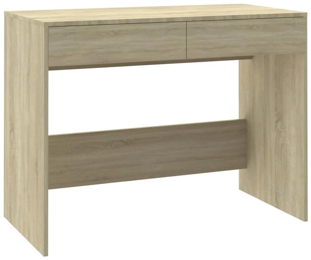 809560 vidaXL Psací stůl dub sonoma 101 x 50 x 76,5 cm kompozitní dřevo