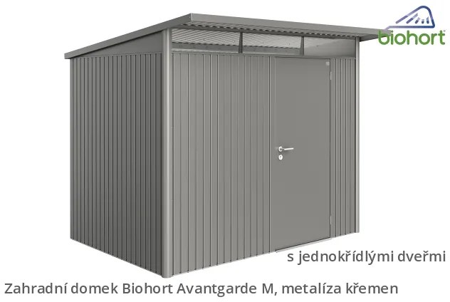 Biohort Zahradní domek AVANTGARDE A7-1K Barva: tmavě šedá metalíza