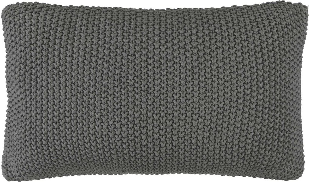 Polštář Nordic Knit z organické bavlny 30 x 60 cm kamenný