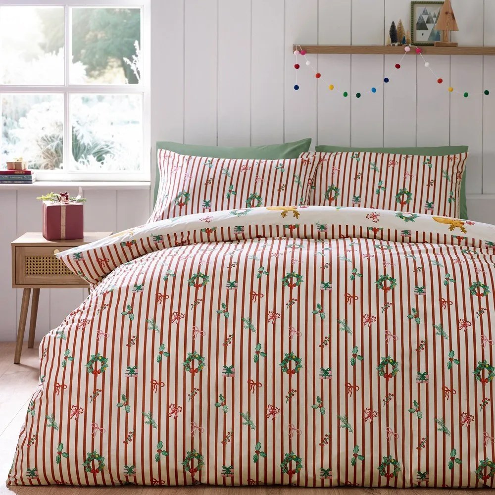 Povlečení na dvoulůžko v přírodní barvě 200x200 cm Capy Christmas – Catherine Lansfield