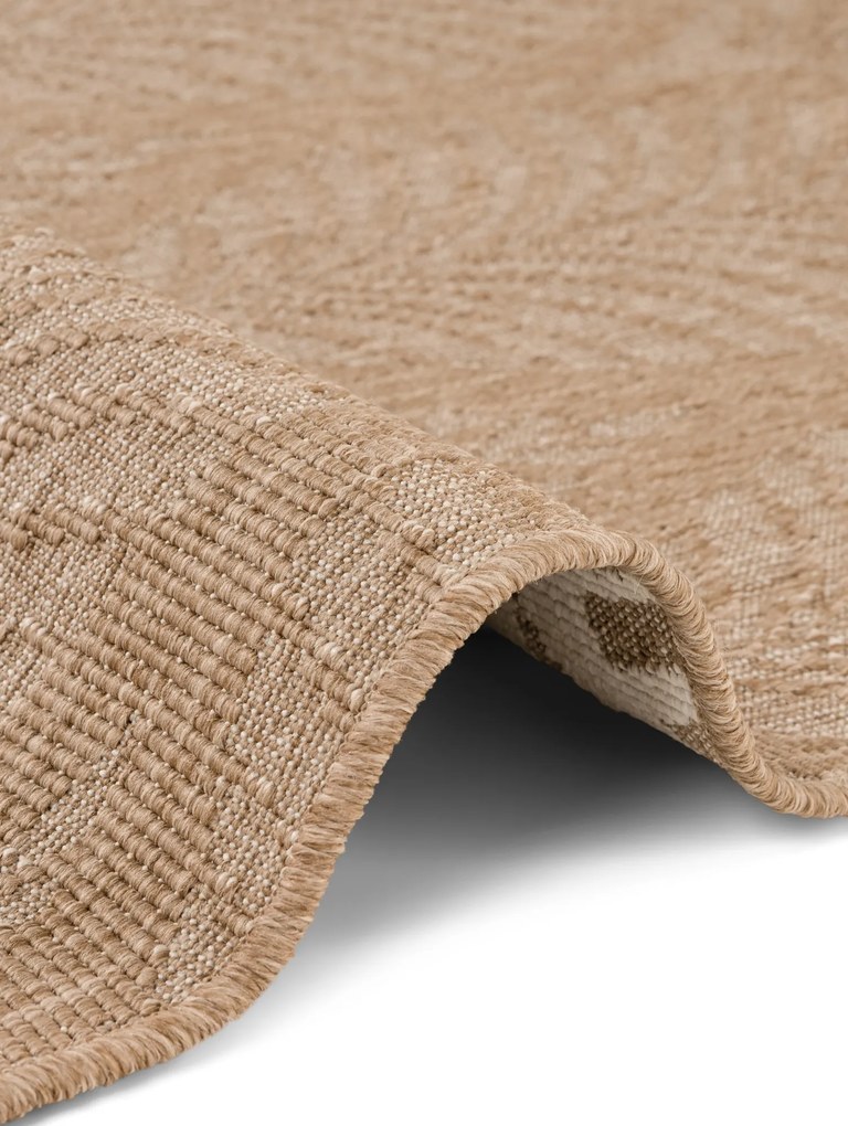 NORTHRUGS, Koberec běhoun Duet Liora 106247 Beige/White - na ven i na doma, 80x250, béžová, chodba / předsíň