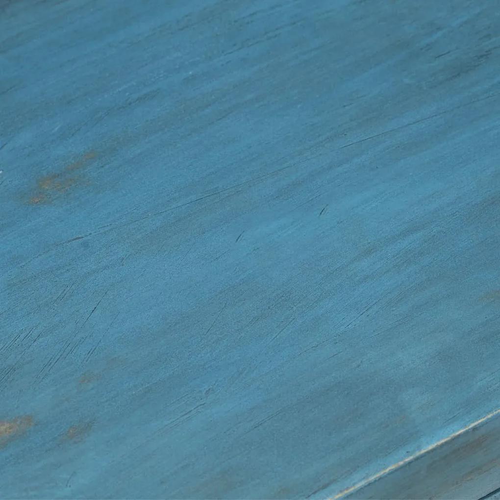 vidaXL Noční stolek masivní mangovníkové dřevo 40 x 30 x 50 cm modrý [246150]