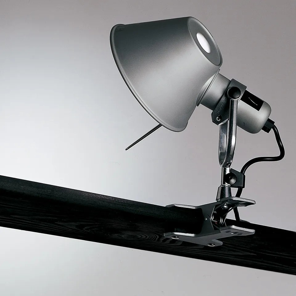 Artemide A0448W50 Tolomeo pinza, hliníková lampa s klipem, 10W LED 2700K, 23 cm