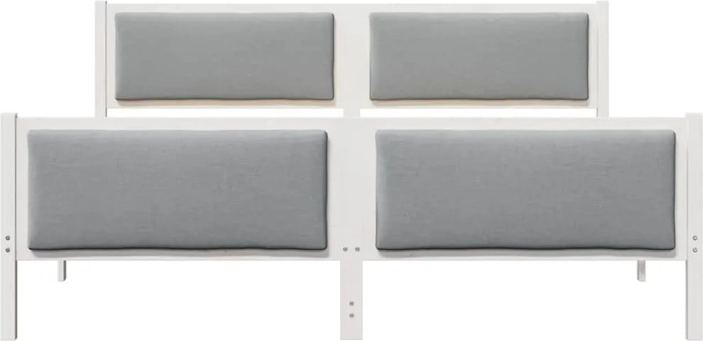 Rám postele s čelo Světle šedá 180 x 200 cm textil 3394252