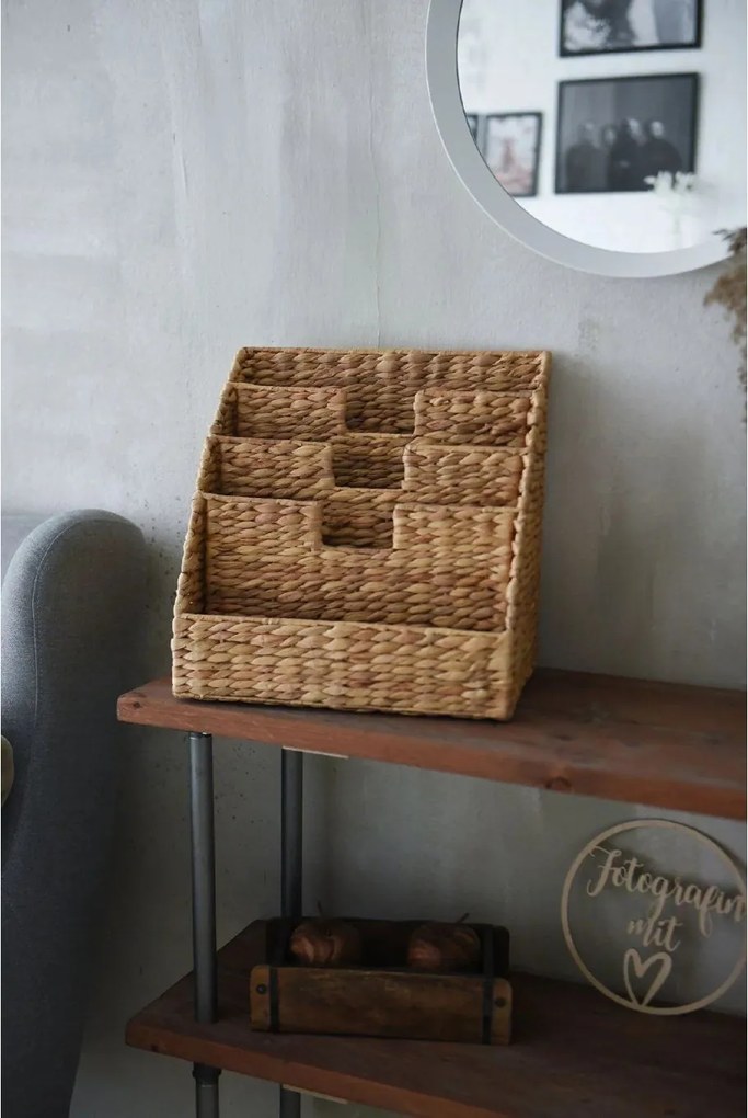Stojan na noviny REGO, vodní hyacint, výška 40 cm, natur