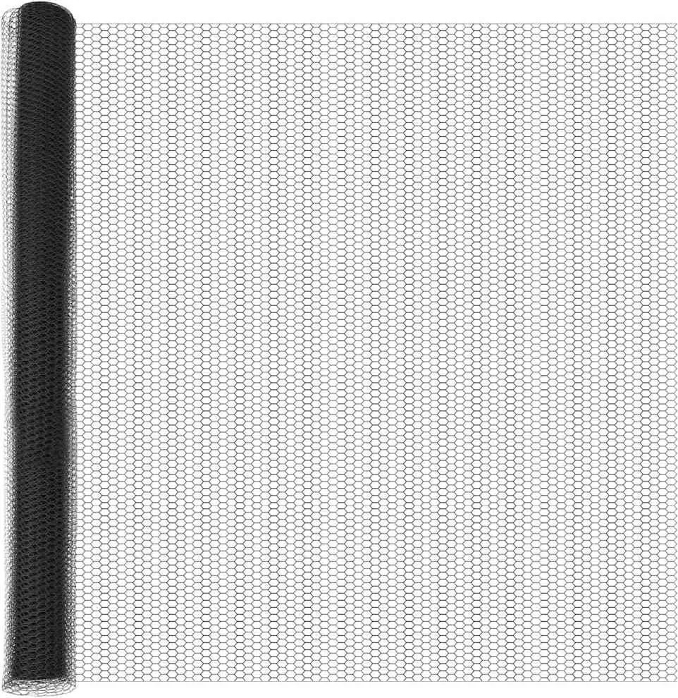 Hexagonální plot s podpěrou 100 x 1,6 m Ocel potažená PVC Šedá 3336943