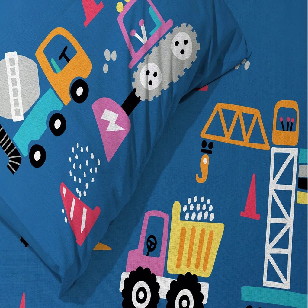 DĚTSKÉ BAVLNĚNÉ POVLEČENÍ TOY CARS 100X135 CM, 1KS 40X60 CM VZOROVANÉ