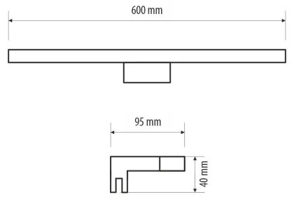 LED Koupelnové osvětlení zrcadla MIRROR LED/9W/230V 60 cm IP44 lesklý chrom